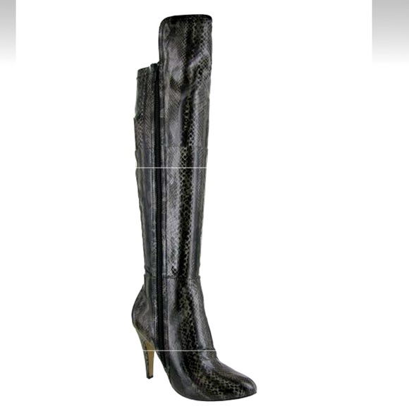 MIA | Shoes | Mia Shoes Black Snake Anastasia Overtheknee Boot | Poshmark